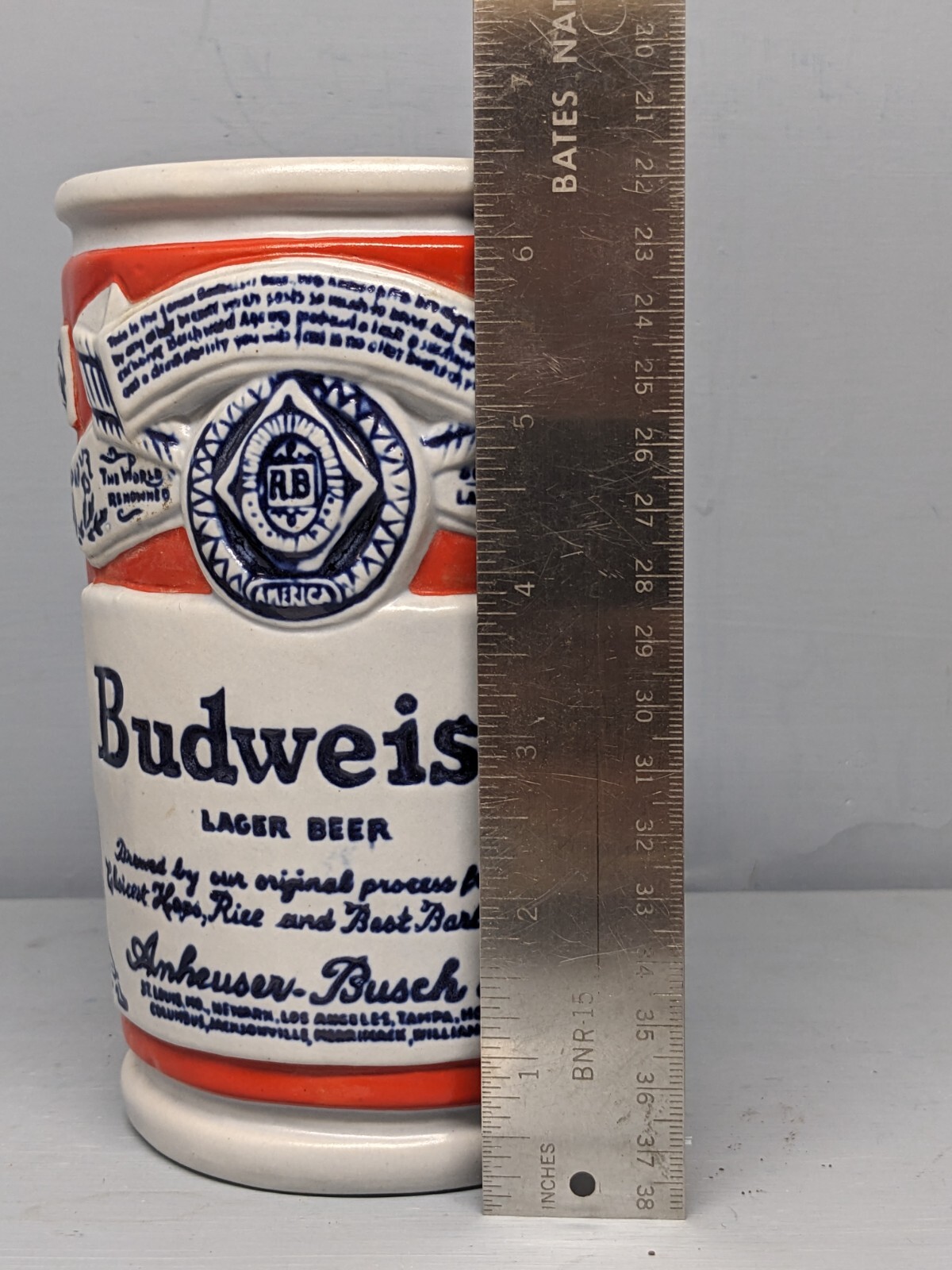 Rare Ceramarte Budweiser Beer Can Label CS-18 Planter Vase Larger than ...