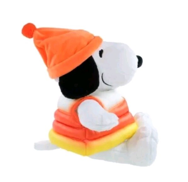NEW Snoopy Candy Corn Puffer Jacket Peanuts Halloween Plush 2024 TikTok ...