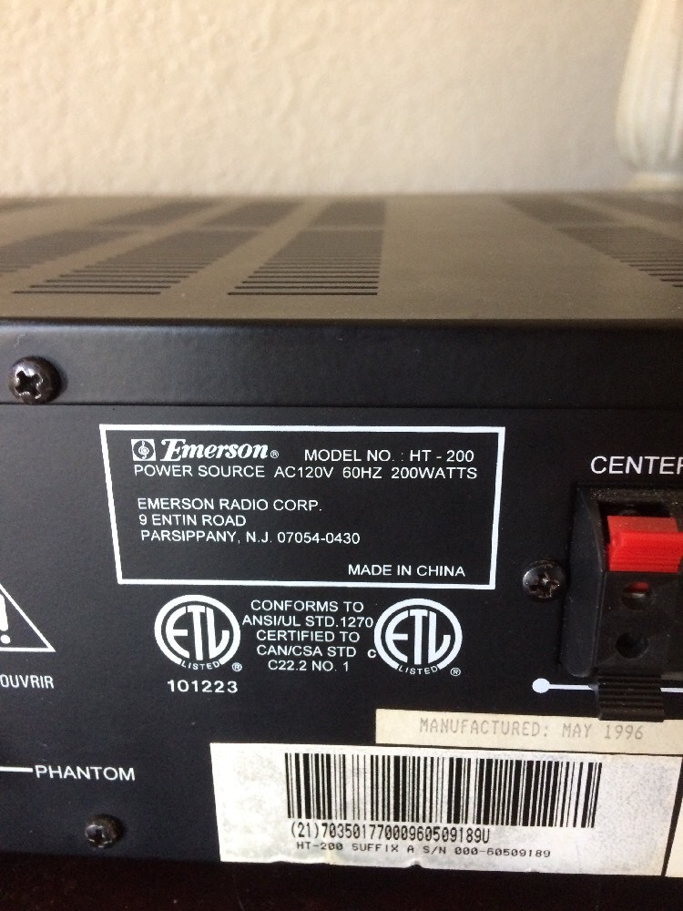 Emerson Digital Stereo Audio Amplifier HT-200 | eBay
