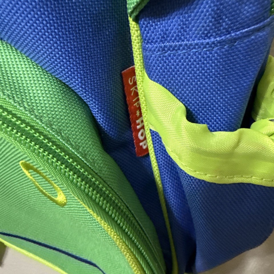 Skip Hop Zoo Backpack Blue Green Dinasaur Small Kids School Bag Toddler ...