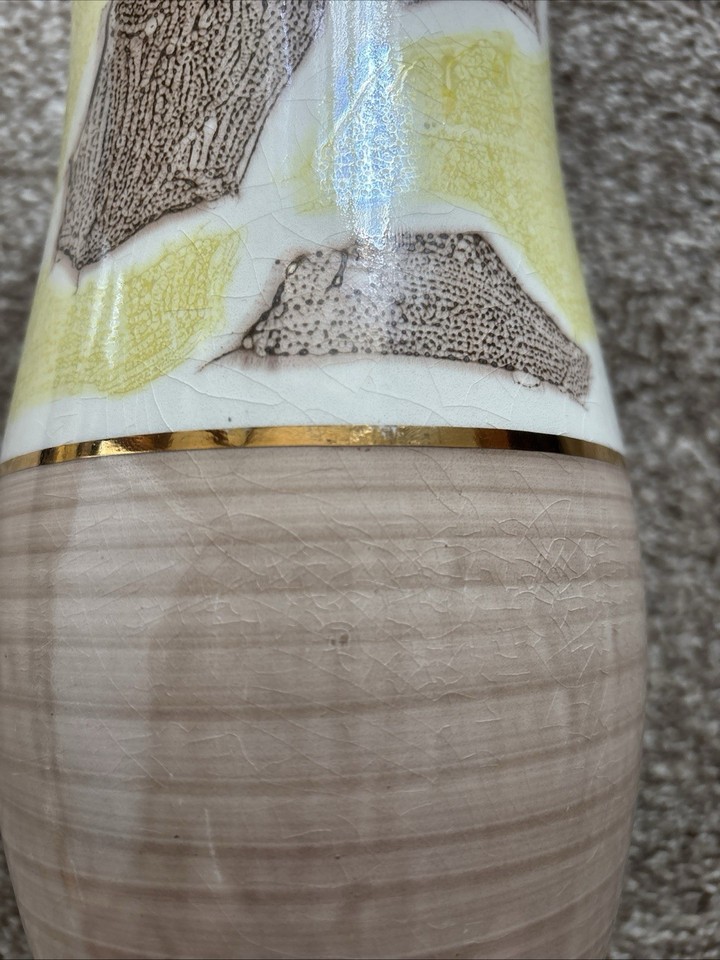 Crown Devon Fieldings Vintage Vase In Great Condition Green Beige ...