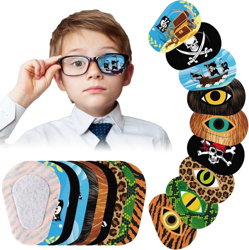 Panelee Adhesive Eye Patches for Kids Boys Bulk Halloween Pirate ...