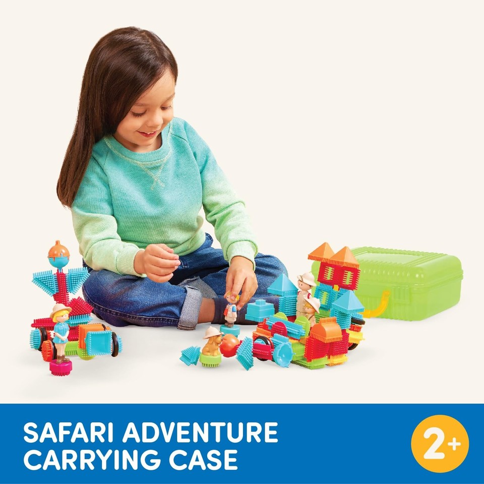 Bristle Blocks – STEM Interlocking Building Blocks – 85 Pieces Playset ...