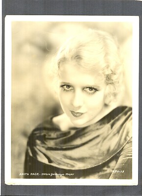 EXQUISITE PORTRAIT OF ANITA PAGE - POPULAR SILENT FLAPPER STAR - BLONDE ...