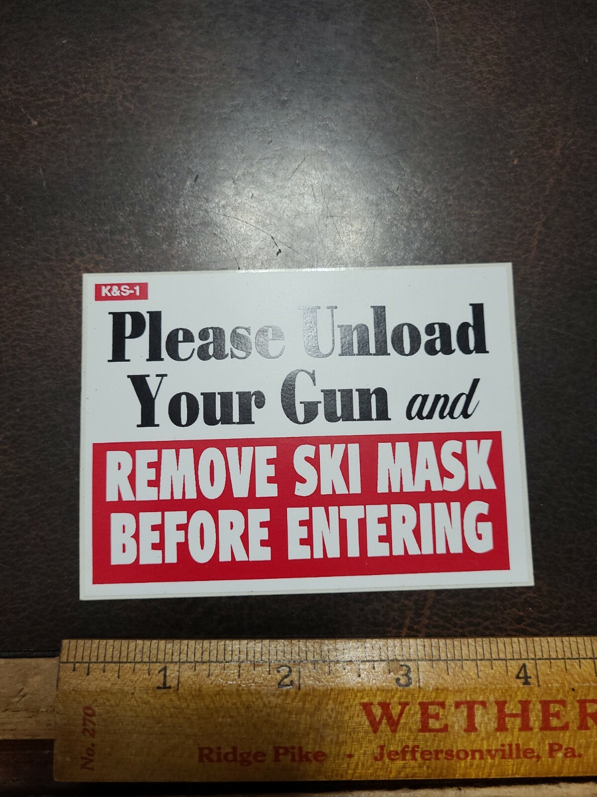Vintage New Old Stock Automobile Sticker Unload your gun take off your ...