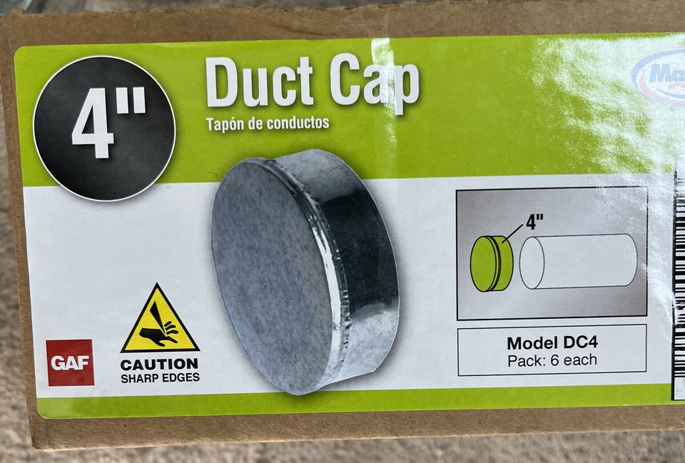 Master Flow 4 in. Round Duct Cap (6PK) | eBay
