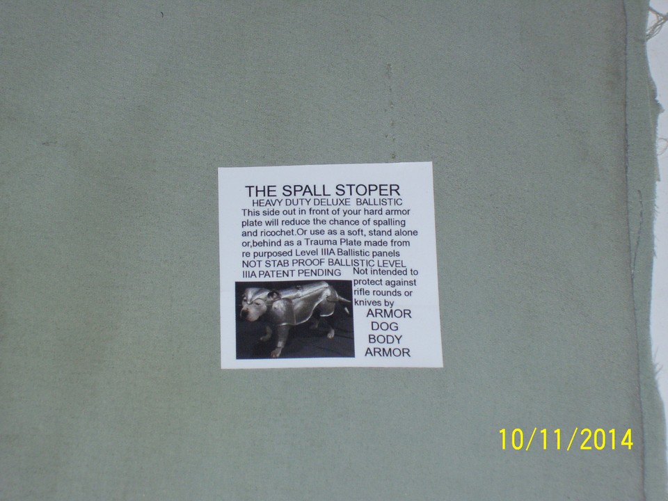 BULLETPROOF BACK PACK INSERTS 2 Trauma Plates Level IIIA 10X12 Body ...