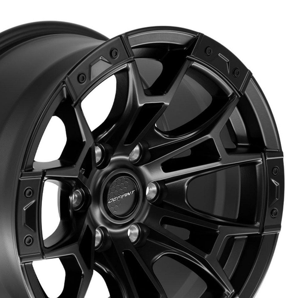 DF04 Defiant 17x9 Satin Black Wheels Set 6x135 +12ET Fits Ford F-150 ...