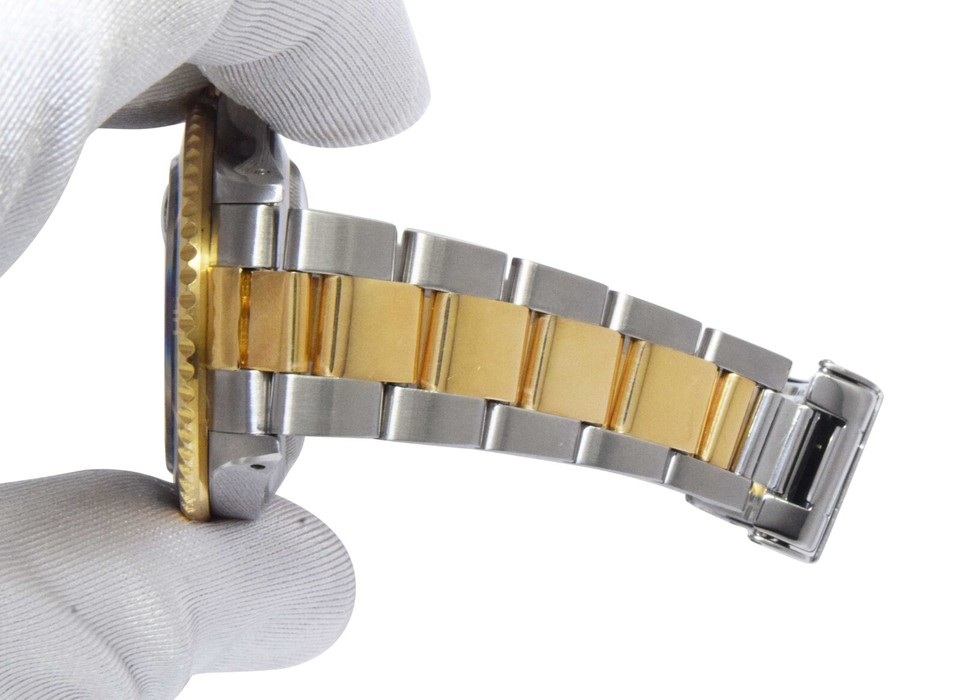 Rolex Submariner 18k Yellow Gold/Steel Serti Diamond Dial 40mm Watch N ...