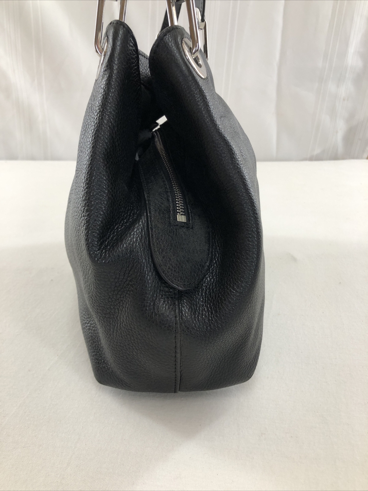 Michael Kors Raven Black Pebbled Leather Tote Purse Handbag Satchel EUC ...