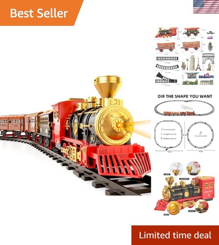 All-in-One Electric Steam Train Set with Extensive Track - Gift for ...