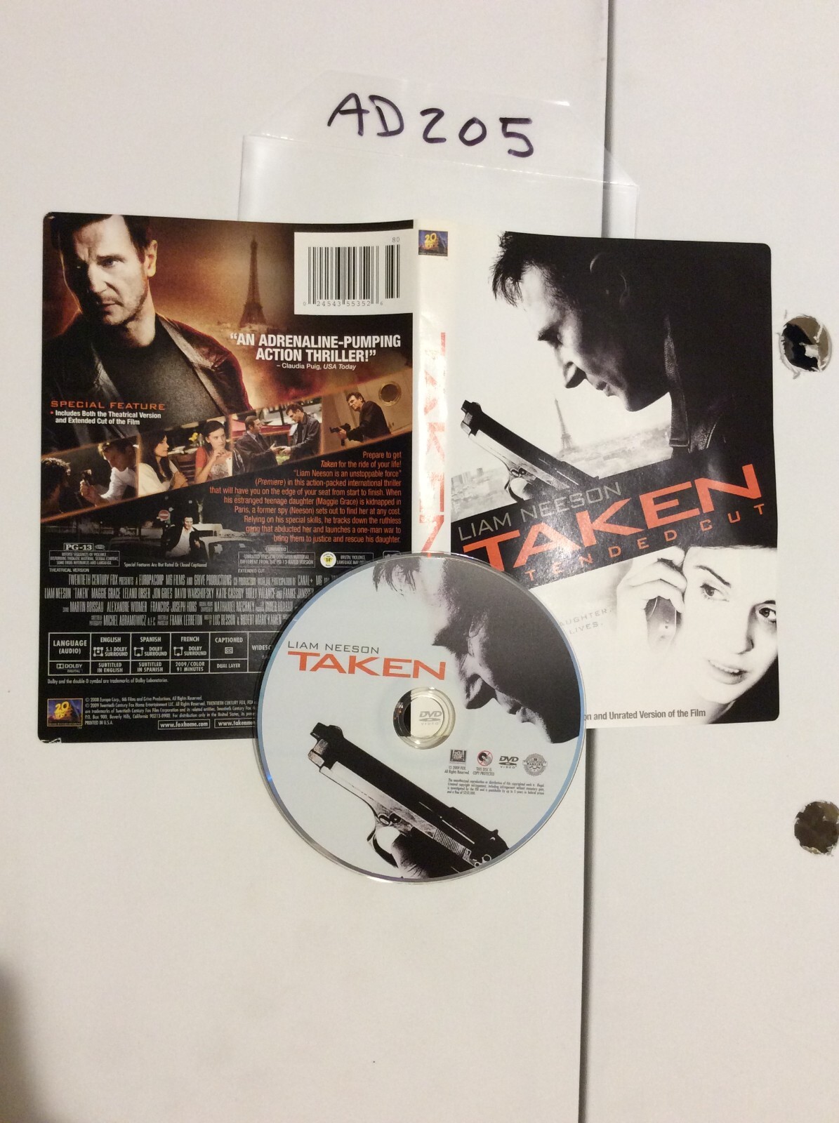 Taken (DVD, 2008) No Case No Tracking #AD205 24543553526 | eBay