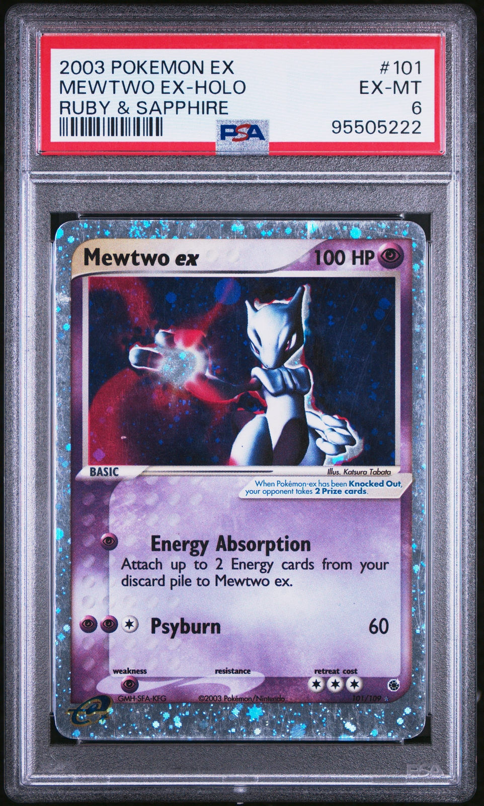 2003 POKEMON EX RUBY & SAPPHIRE #101 MEWTWO EX-HOLO PSA 6 | eBay