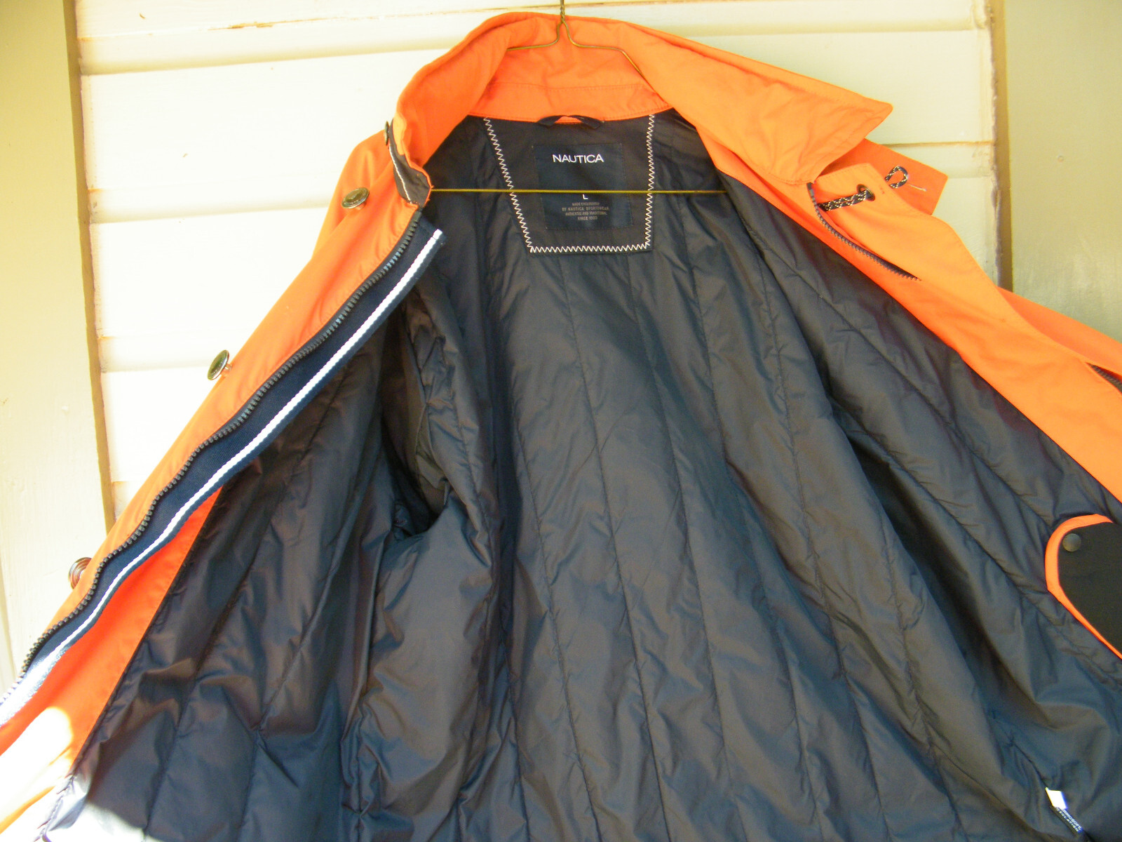 Nautica Orange Reflective Lined Nylon Sailing Jacket … - Gem