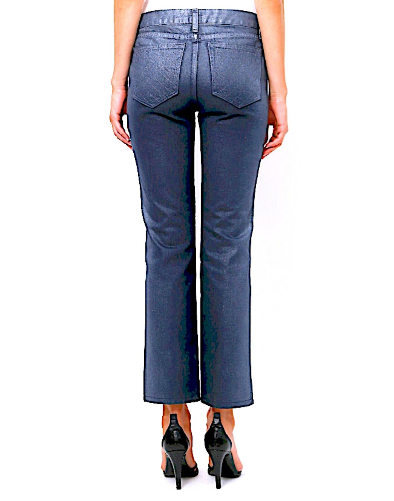 CHANEL Shimmery Metallic Pearlescent BLUE Jeans (RARE) - Gem
