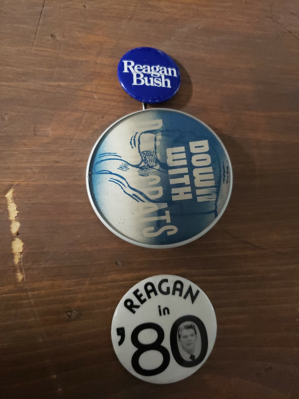 Original 1980 Ronald Reagan pins George H.W. Bush Republican RNC ...