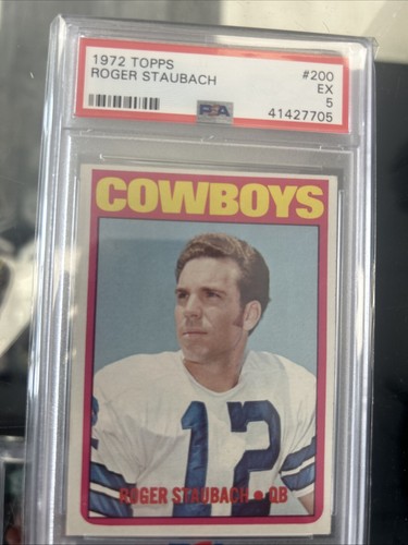 Roger Staubach Rookie Card #200 1972 Topps Football Graded PSA 5 | eBay