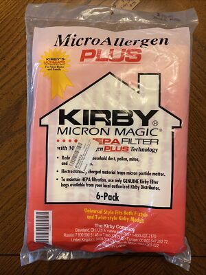 Kirby Micron Magic Micro Allergen Plus Filtration Bags 6-pack 204814 ...