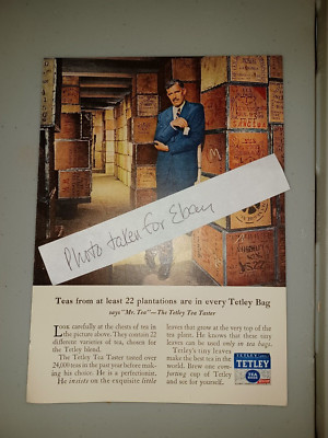 Tetley Tea Taster "Mr Tea" Vintage 1958 5x7 Magazine Ad | eBay