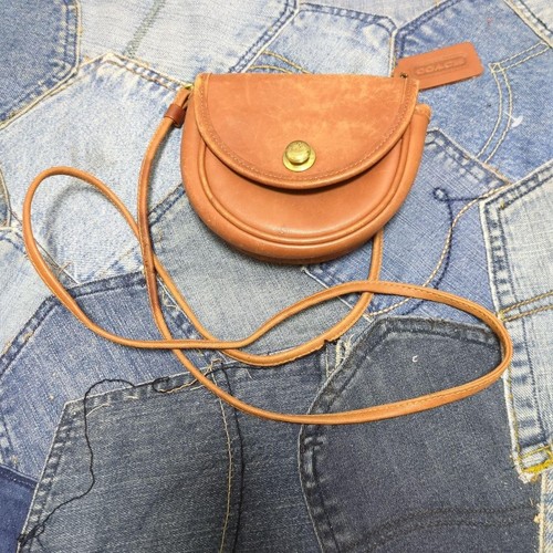 Coach Vintage Brown German Snap Pochette Shoulder Bag fastener logo ...