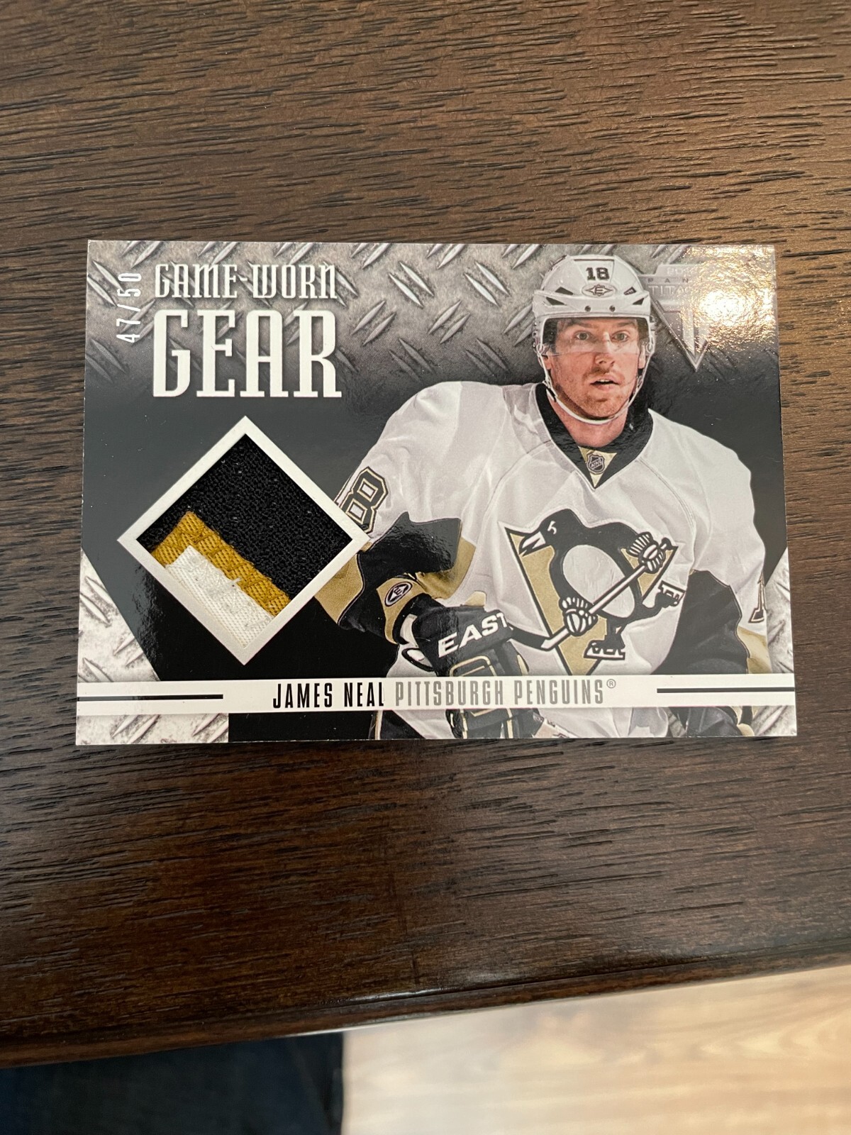 12-13 PANINI TITANIUM Game Worn Gear Prime PATCH 29/50 JAMES NEAL ...