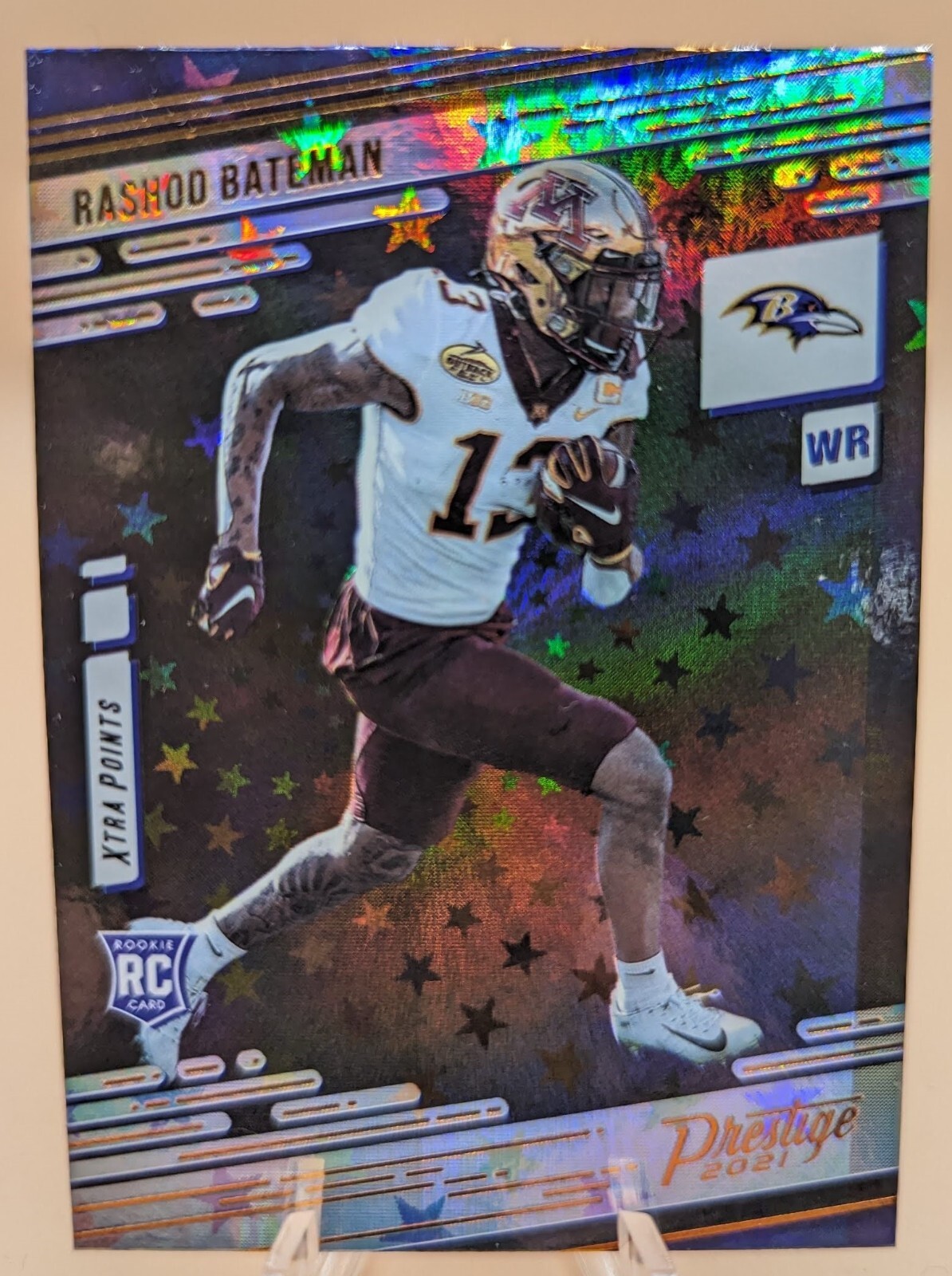 2021 Panini Prestige Football Rashod Bateman Xtra Points Astral Rookie ...