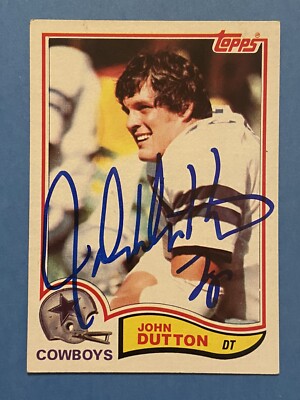 JOHN DUTTON Signed 1982 Topps #315 Colts Cowboys Nebraska Huskers ...