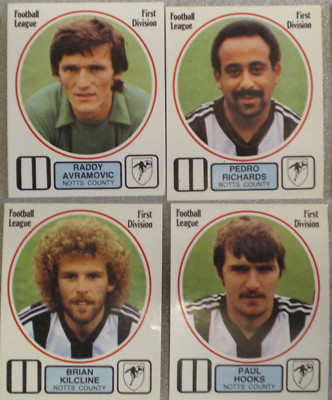 NOTTS COUNTY PANINI'S FOOTBALL 82 STICKERS FIGURINE PANINI x 4 Lot No1 ...