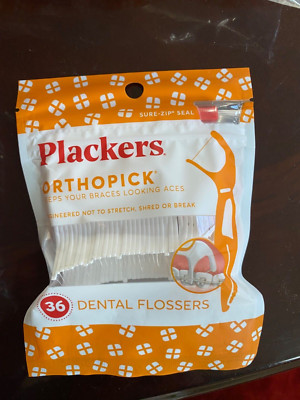 Plackers Orthopick Dental Floss, 4 Packs (36 Ct each), Designed for ...