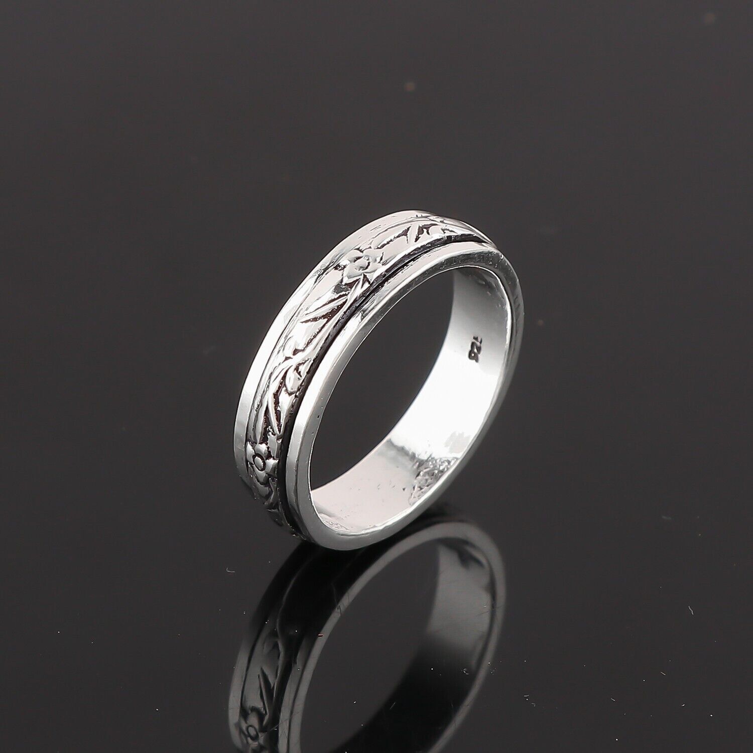 Spiner Ring Gemstone Handmade 925 Sterling Silver Jewelry Ring Size- US ...