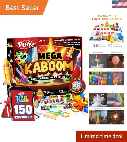 Mega Kaboom! 150+ Explosive Science Experiments Kit - Safe & Fun for ...