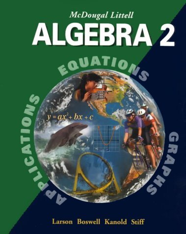 Algebra 2, Grade 11: Mcdougal Littell High School Math - hardcover Holt ...