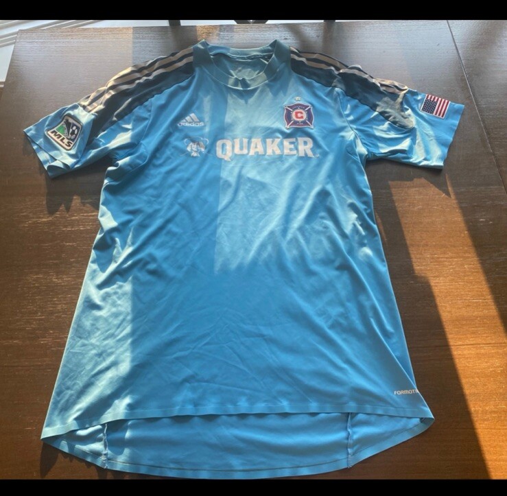 Chicago Fire Adidas MLS Soccer Jersey Goalie GK USA #30 Short Sleeve ...