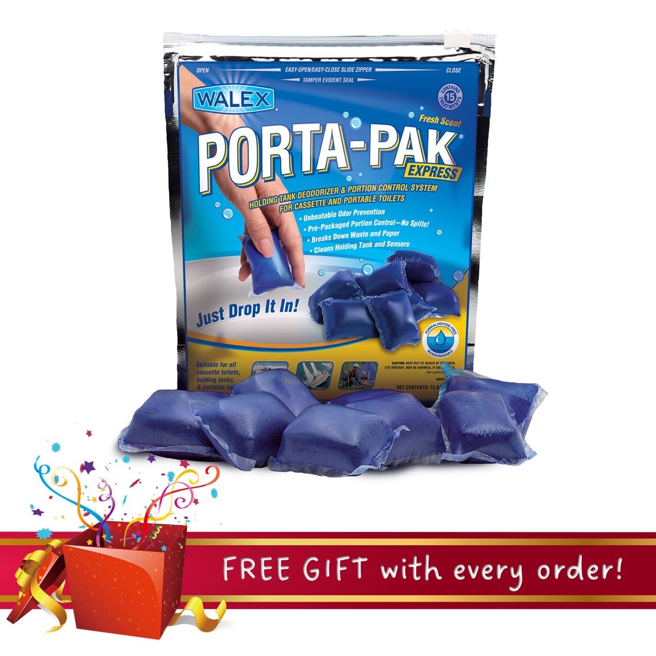 Walex PPRV10, Fresh Scent Porta Pak Holding Tank Deodorizer Drop Ins ...