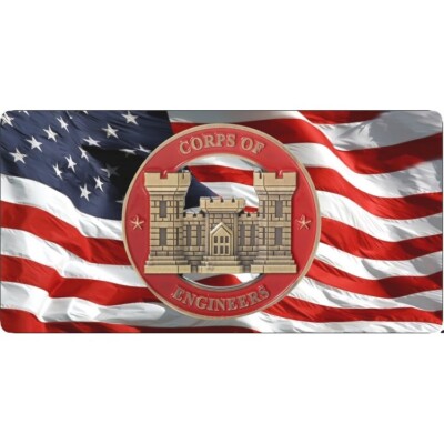 ARMY CORPS OF ENGINEERS LOGO USA FLAG USA MADE LICENSE PLATE | eBay