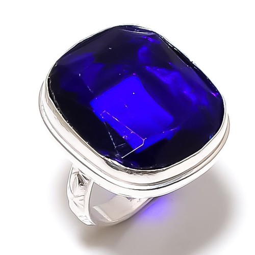 Natural London Blue Topaz Gemstone Handmade 925 Sterling Silver Ring ...