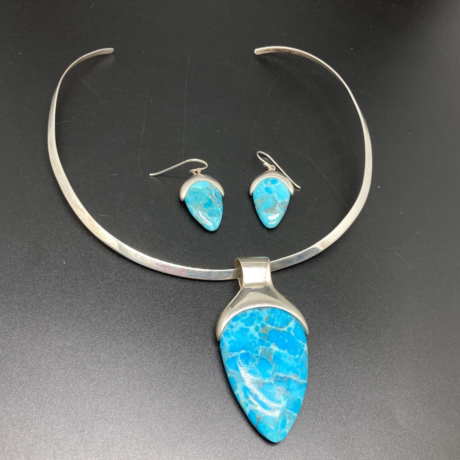 Signed 925 Sterling Silver Turquoise NK Thailand Turq… - Gem