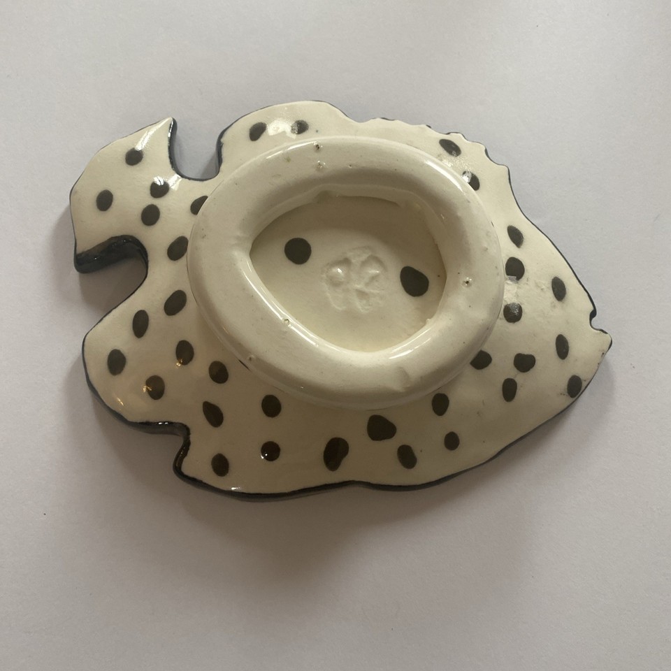 Ceramic Fish Soap Dish Trinket Dish Shades Green Yellow Lake Coastal ...