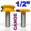 2 pc 1/2" SH 1/4" Diameter Canoe Flute and Bead Router Bit sct-888 ...