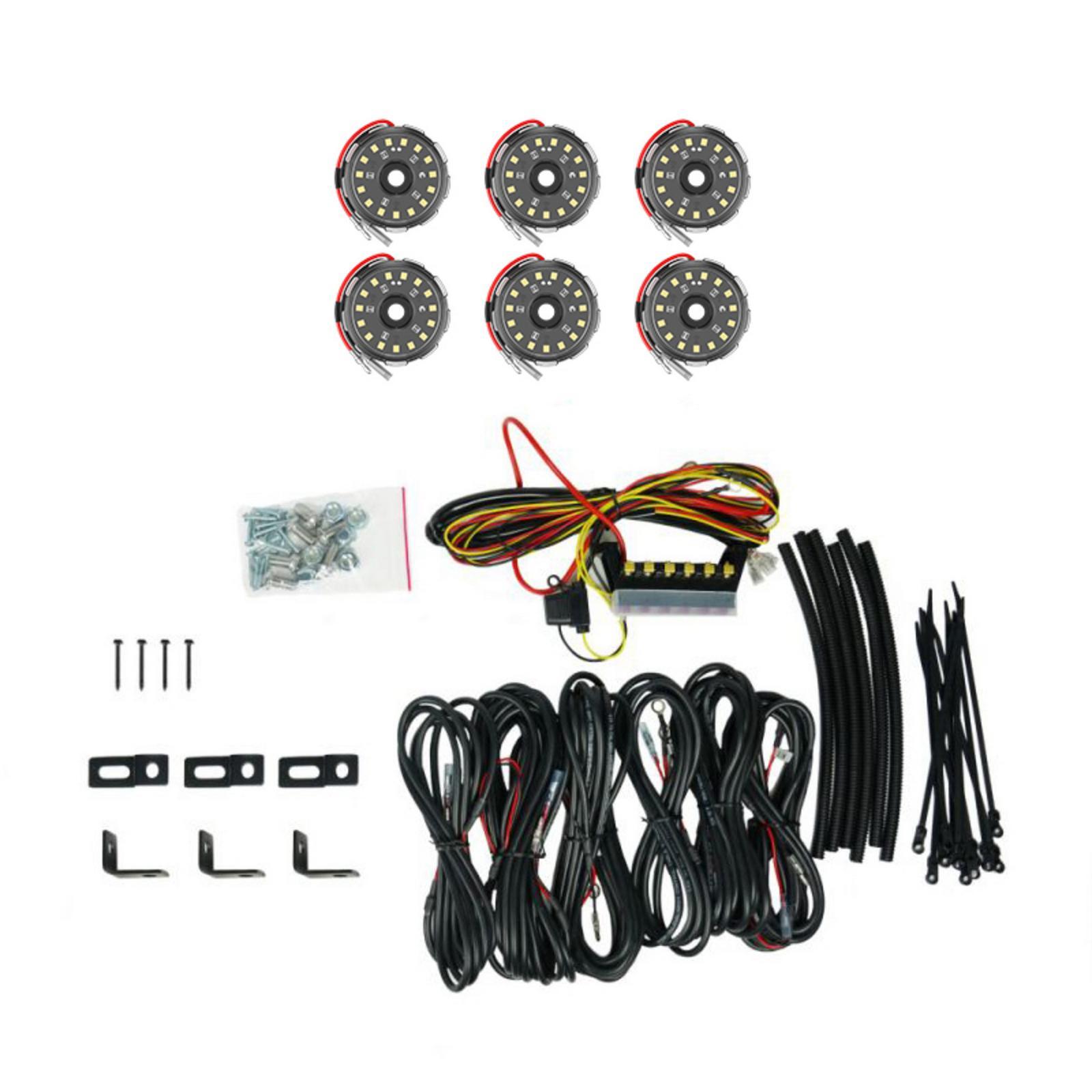 KC Cyclone V2 LED Rock Light - 6-Light System - Clear - 5W Flood Beam ...