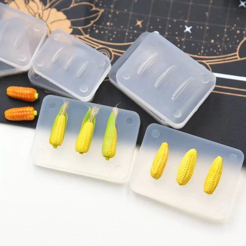 2/4x Dollhouse 1:12 Corn Miniature Vegetable Mini Food Silicone Mold ...