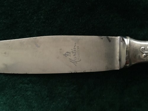 Antique MARTIN 90 SILVERPLATE Handle Dinner Knives floral ornate | eBay