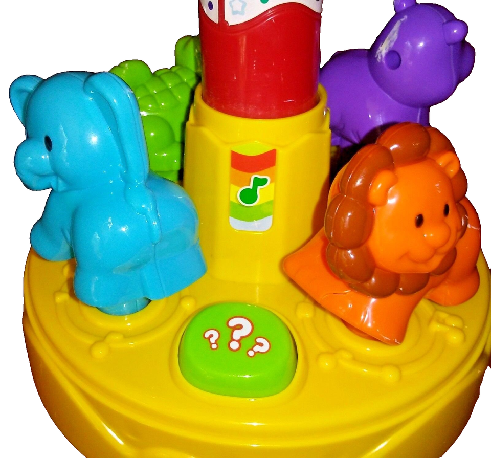 Vtech Spin & Learn Color Carousel Merry-Go-Round Hippo Gator Elephant ...