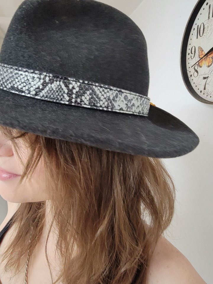 Faux Leather Pyton hatband snake skin adjustable Western cowboy cowgirl ...