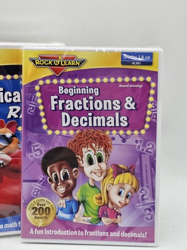 x3 Rock N Learn DVD Multiplication Division Fractions Decimals Rap ...