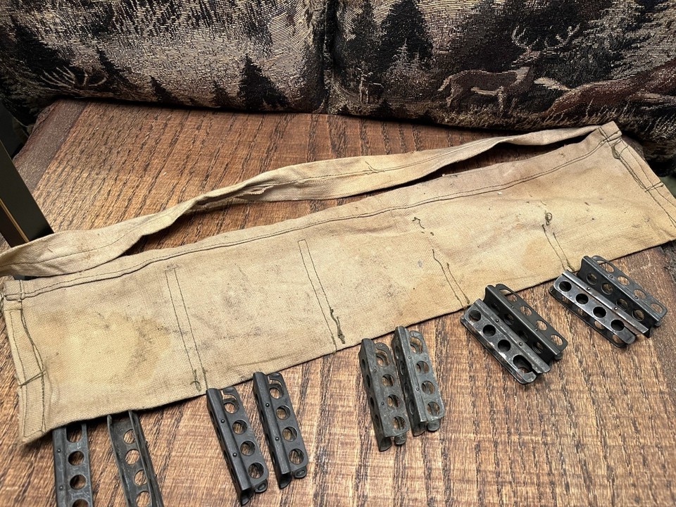 10 303 British Enfield Rifle Carbine Stripper Clips + WW1 WW2 Bandoleer ...