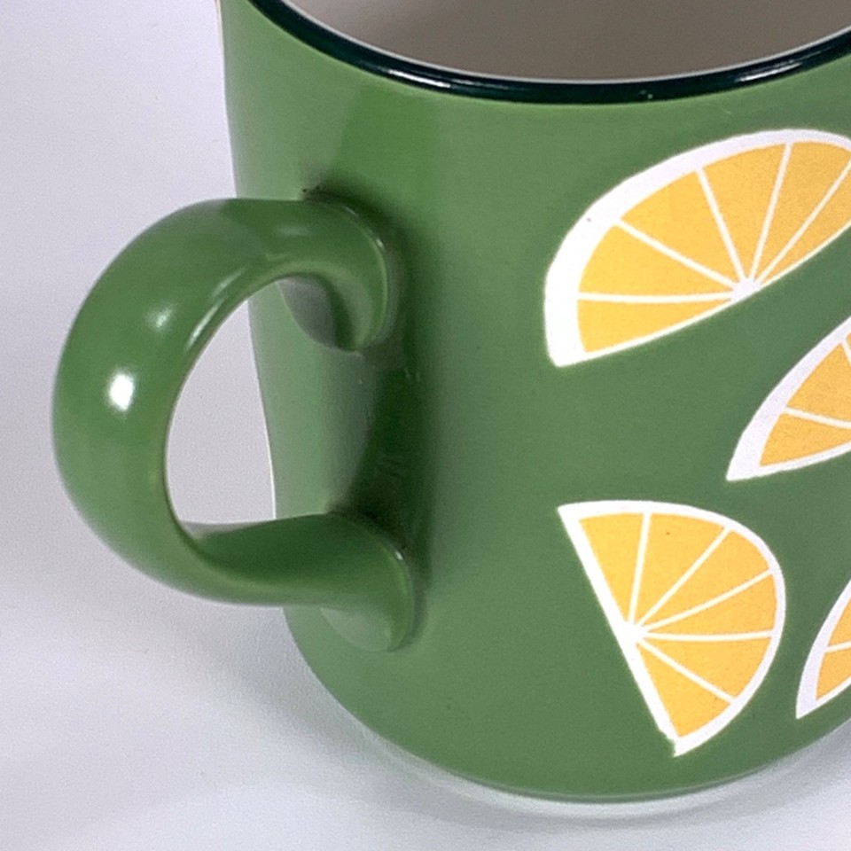 Hornsea Pottery Bali Mug Lemon Slices Ceramic Green Yellow Vintage 1990 ...