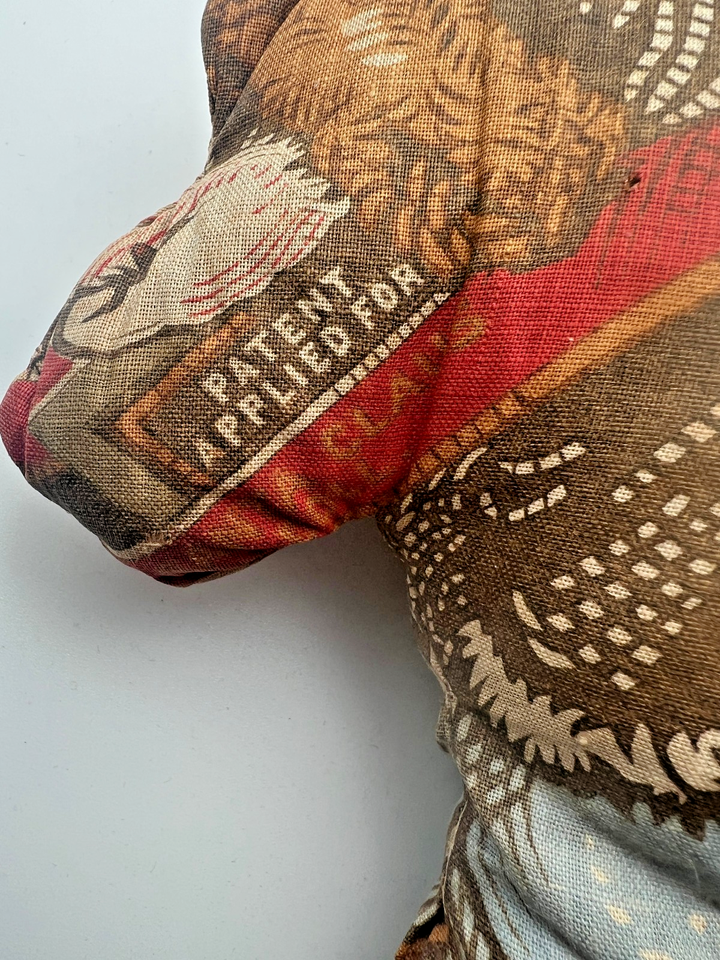 RARE Antique Christmas Santa Printed Stuffed DOLL by EDWARD PECK c ...