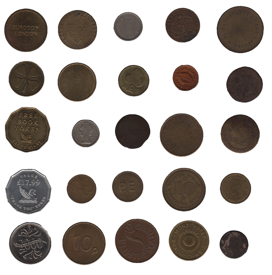 Tokens Collection x25 – Bulk Lot – Includes Plastic Token & Vintage ...