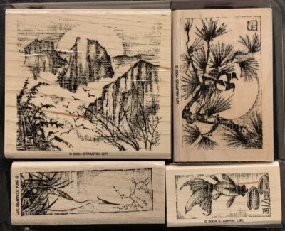 2004 Stampin’ Up! Asian Oriental Brushstroke Rubber Stamp Set | eBay